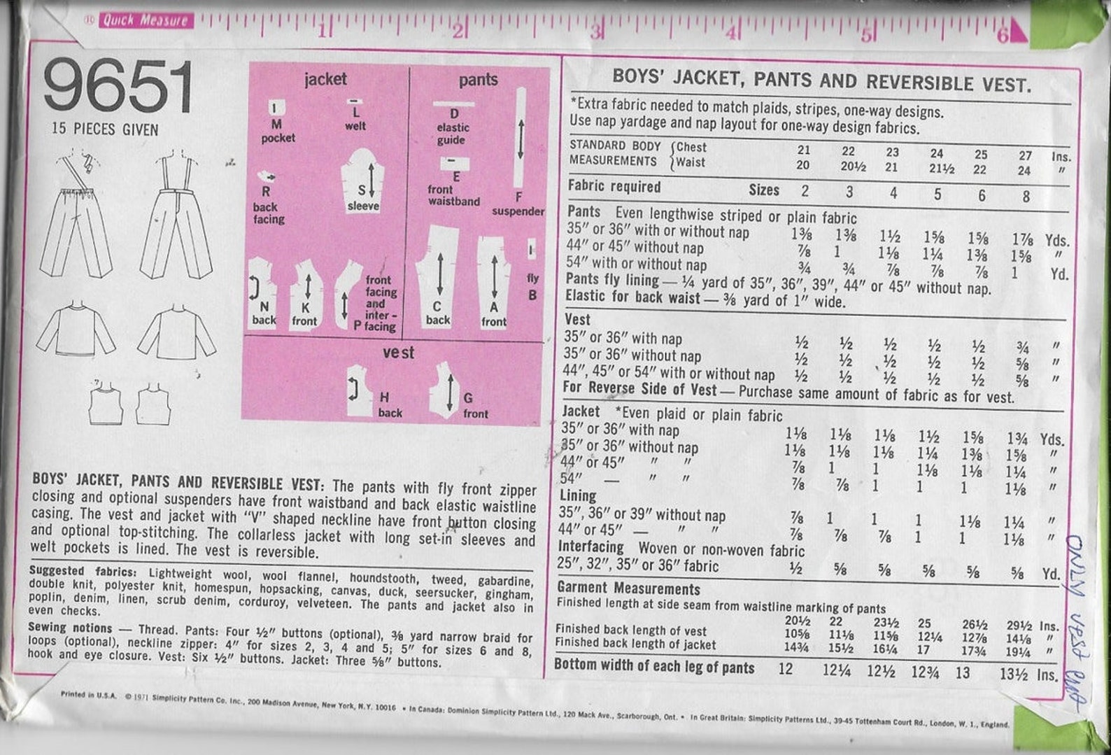 Pattern Boys Toddler ,long Sleeve Shirt, Lined Jacket, Vest, Pants ...