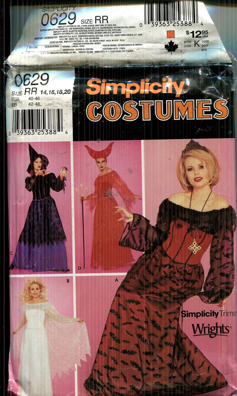 Adult Misses' Pattern Sexy Witch, Vampires, Princess, Fairy, Maleficent ...