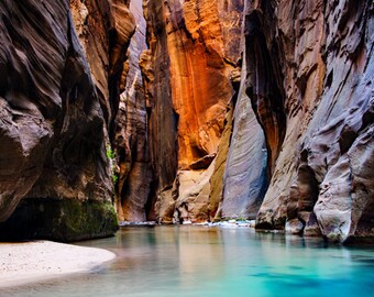 Zion, National Park, Vertical, Metal, Print, Photography, Narrows ...