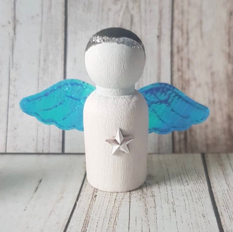 Worry Angel Peg Doll , #pegdolls , Personalised Peg Dolls , School ...