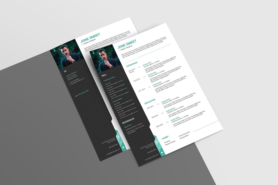 Clean Resume Template, Minimal Simple Resume, Professional Resume, CV ...
