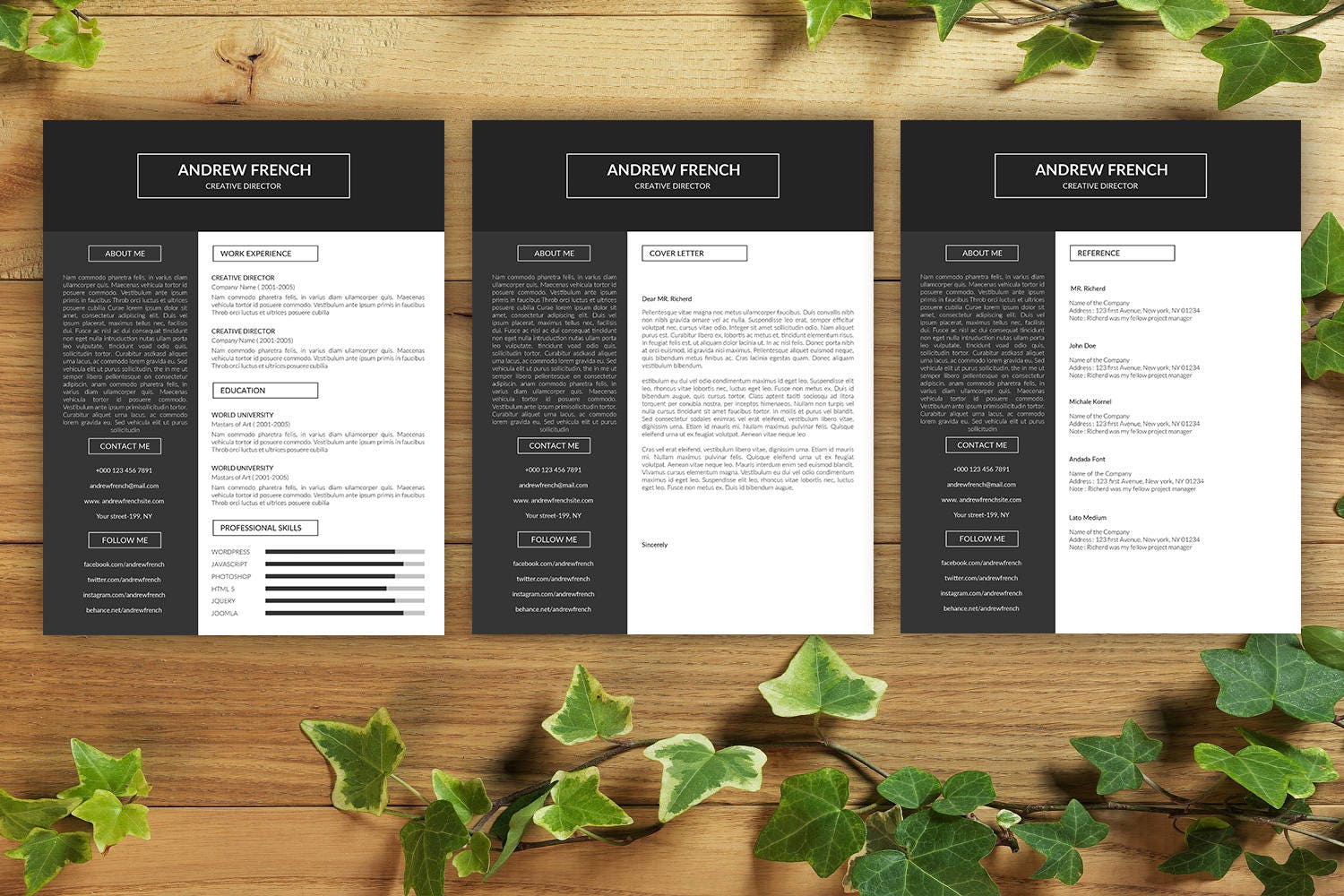 Resume Template Bundle 4 Professional Resume Template Cv - Etsy
