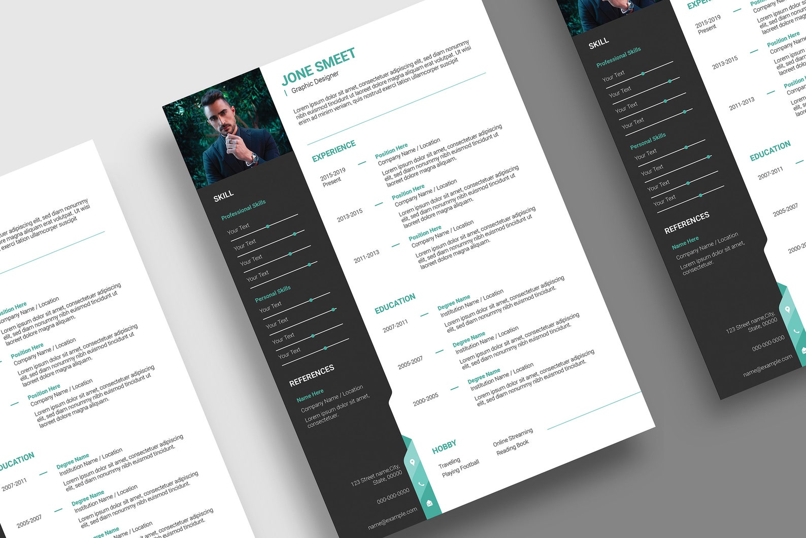 Clean Resume Template, Minimal Simple Resume, Professional Resume, CV ...