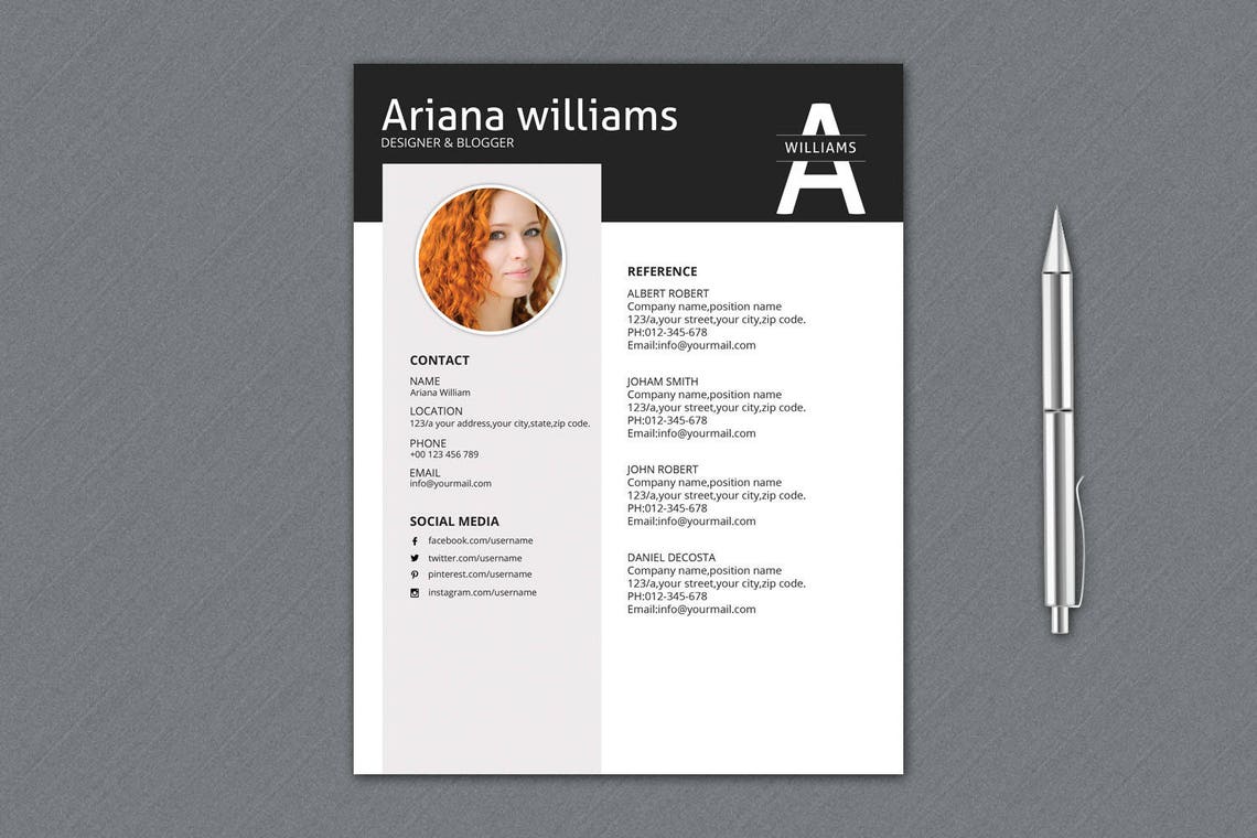 Professional Resume Template Bundle | CV Design (instant Download) - Etsy