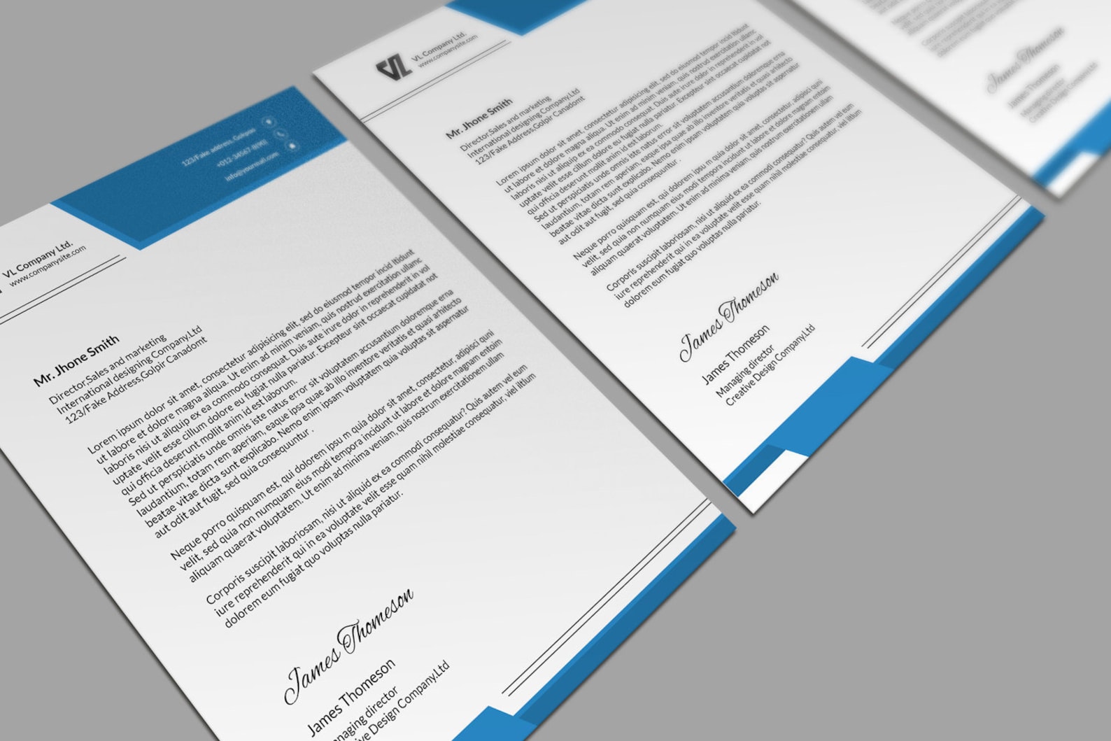 Letterhead Template | Corporate Letterhead, Multipurpose Letterhead ...