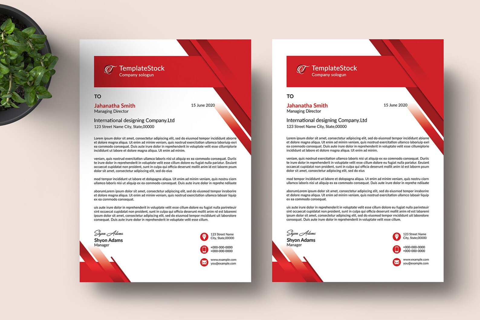 Minimal Letterhead Template Corporate Letterhead Company | Etsy