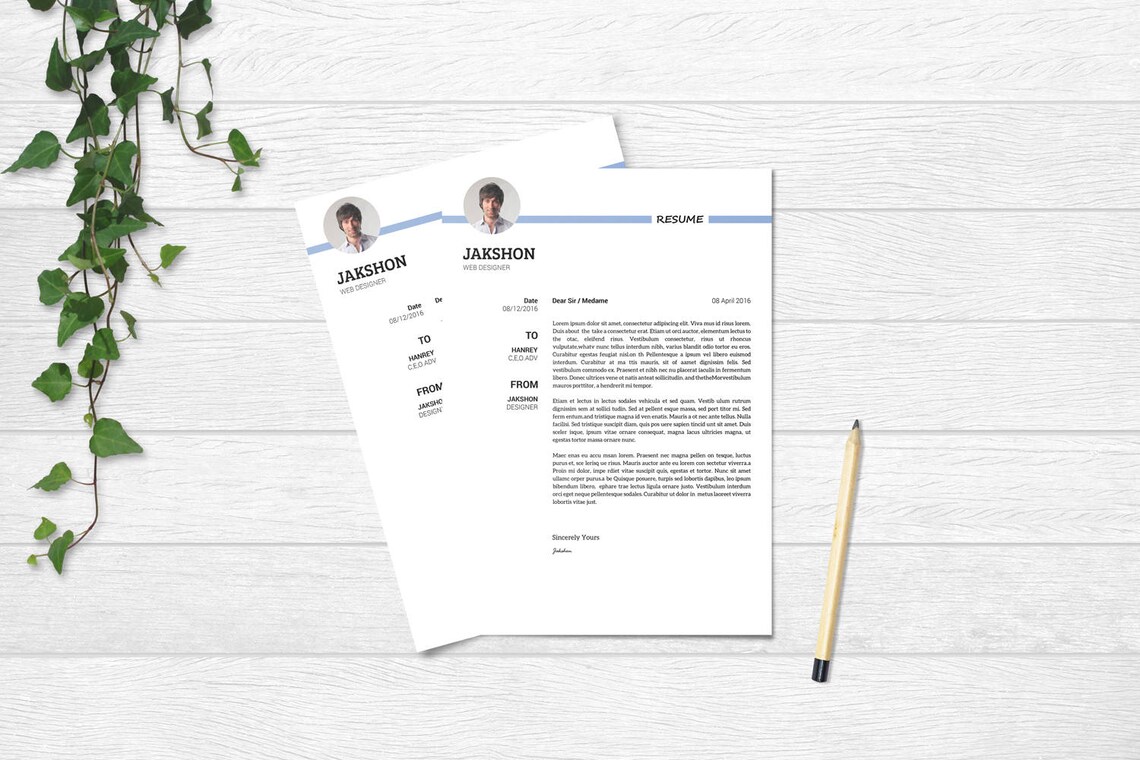 Clean Resume Template Cv Template CV Design MS Word & | Etsy