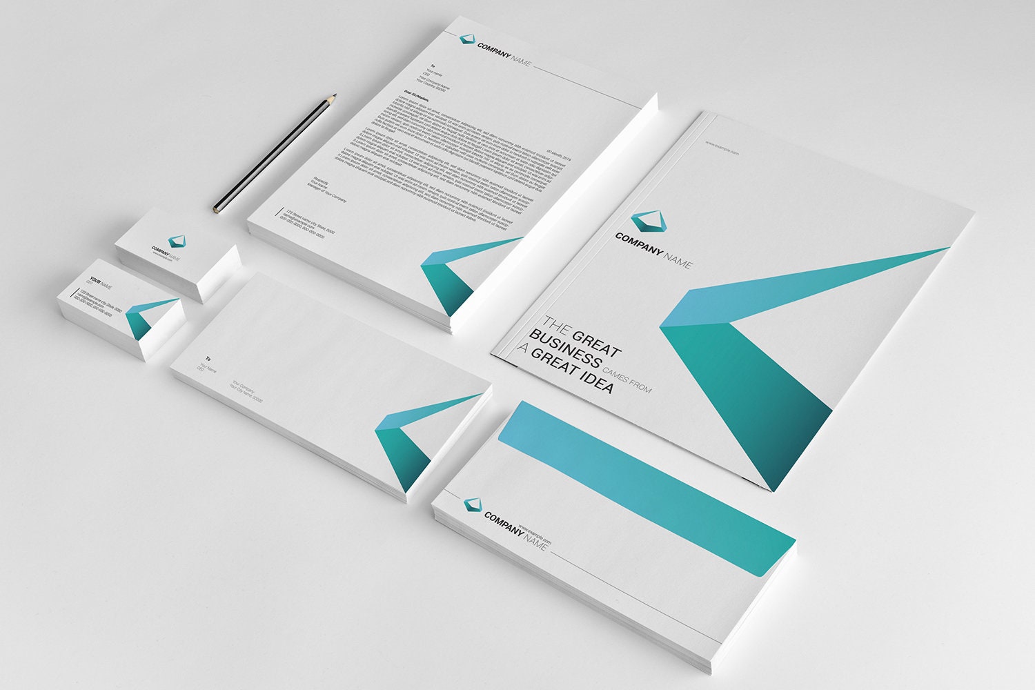 Minimal Corporate Identity, Clean Brand Stationery Template | Corporate ...
