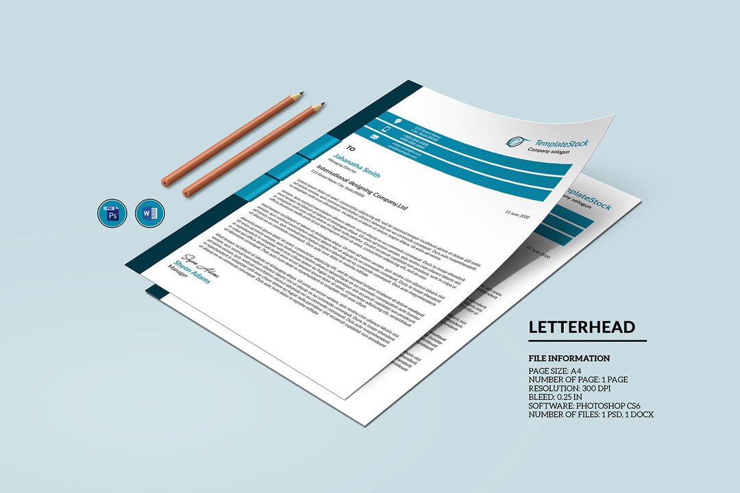 Minimal Letterhead Template | Professional Business Letterhead | (ms ...