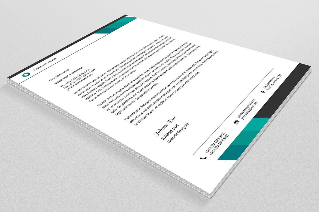 Corporate Letterhead Template | MS Word & Indesign (instant Download ...