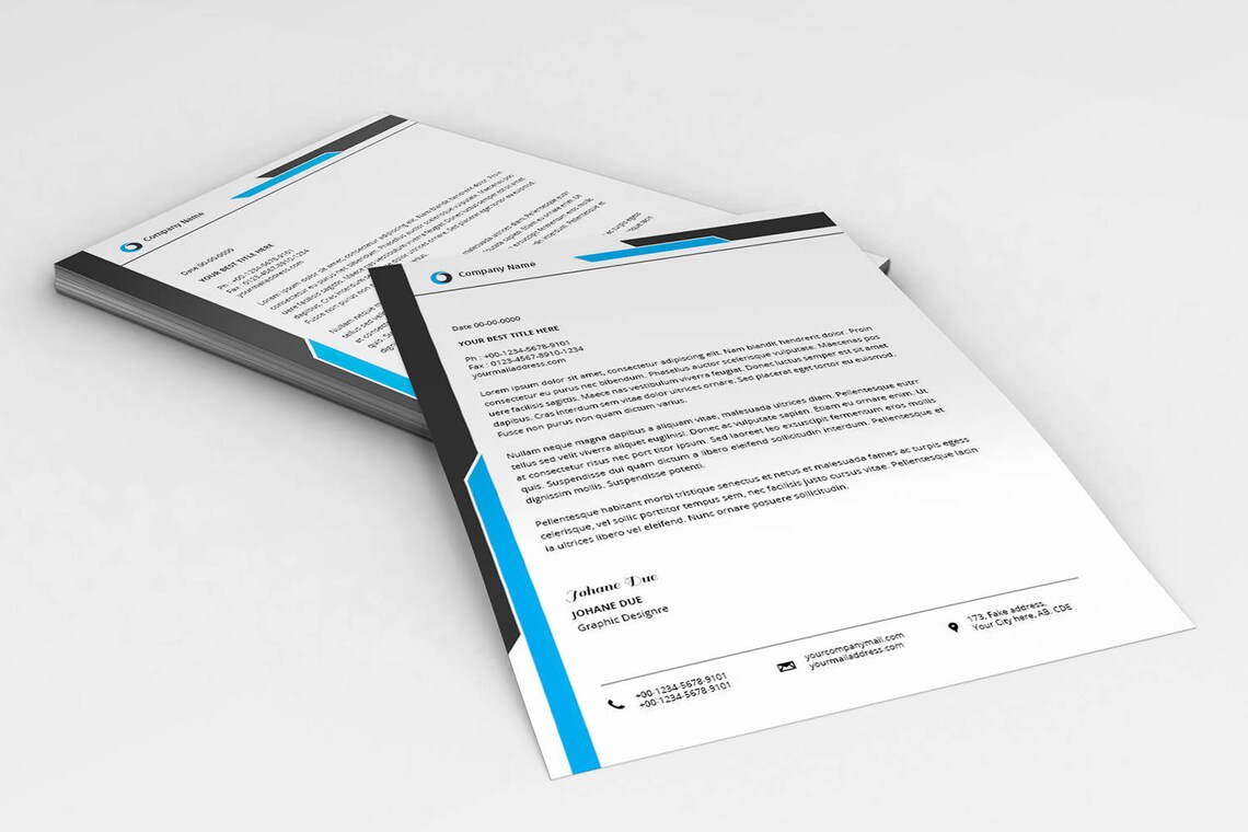 Corporate Letterhead Design | Business Letterhead Template | Printable ...