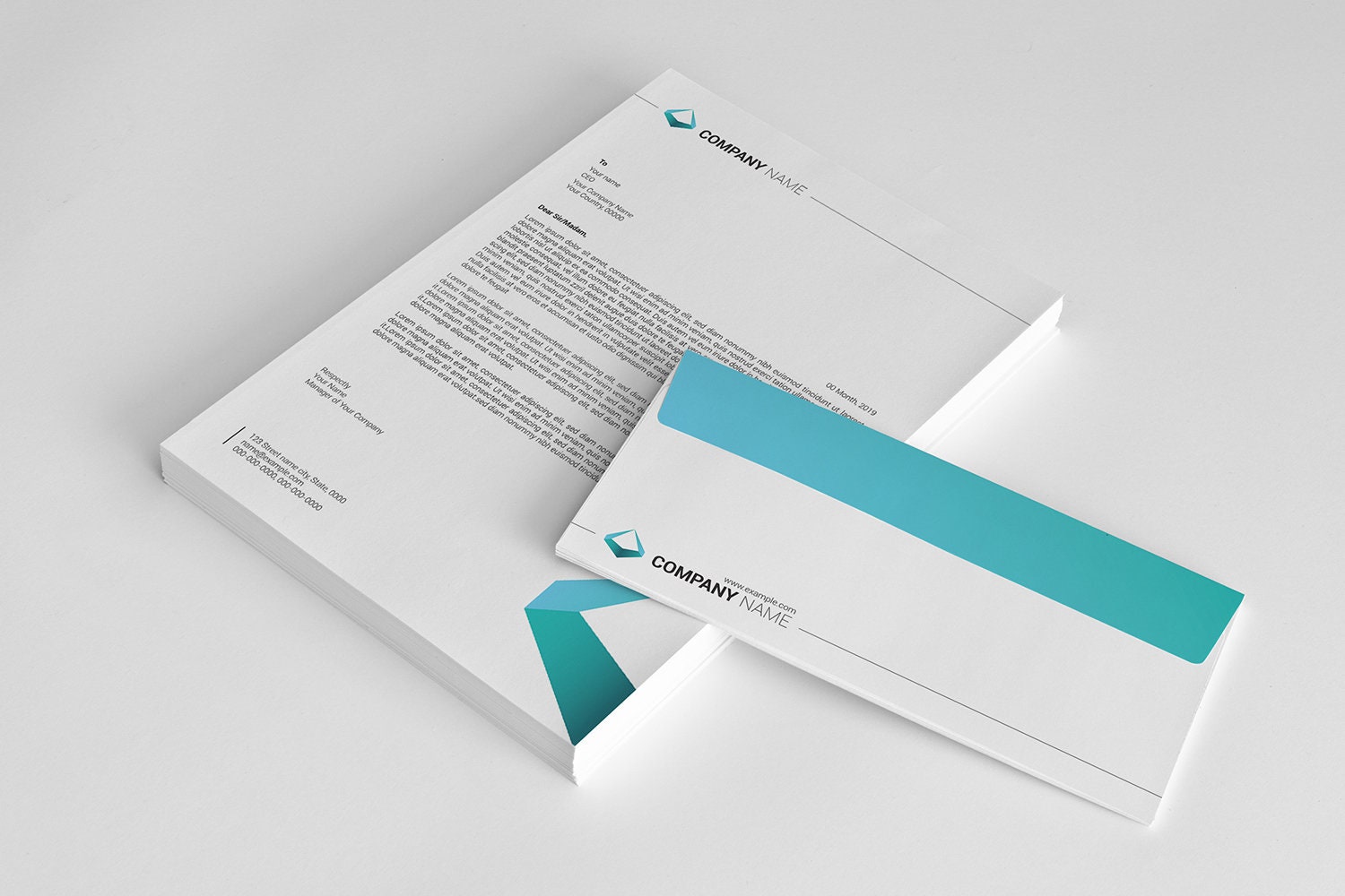 Minimal Corporate Identity, Clean Brand Stationery Template | Corporate ...