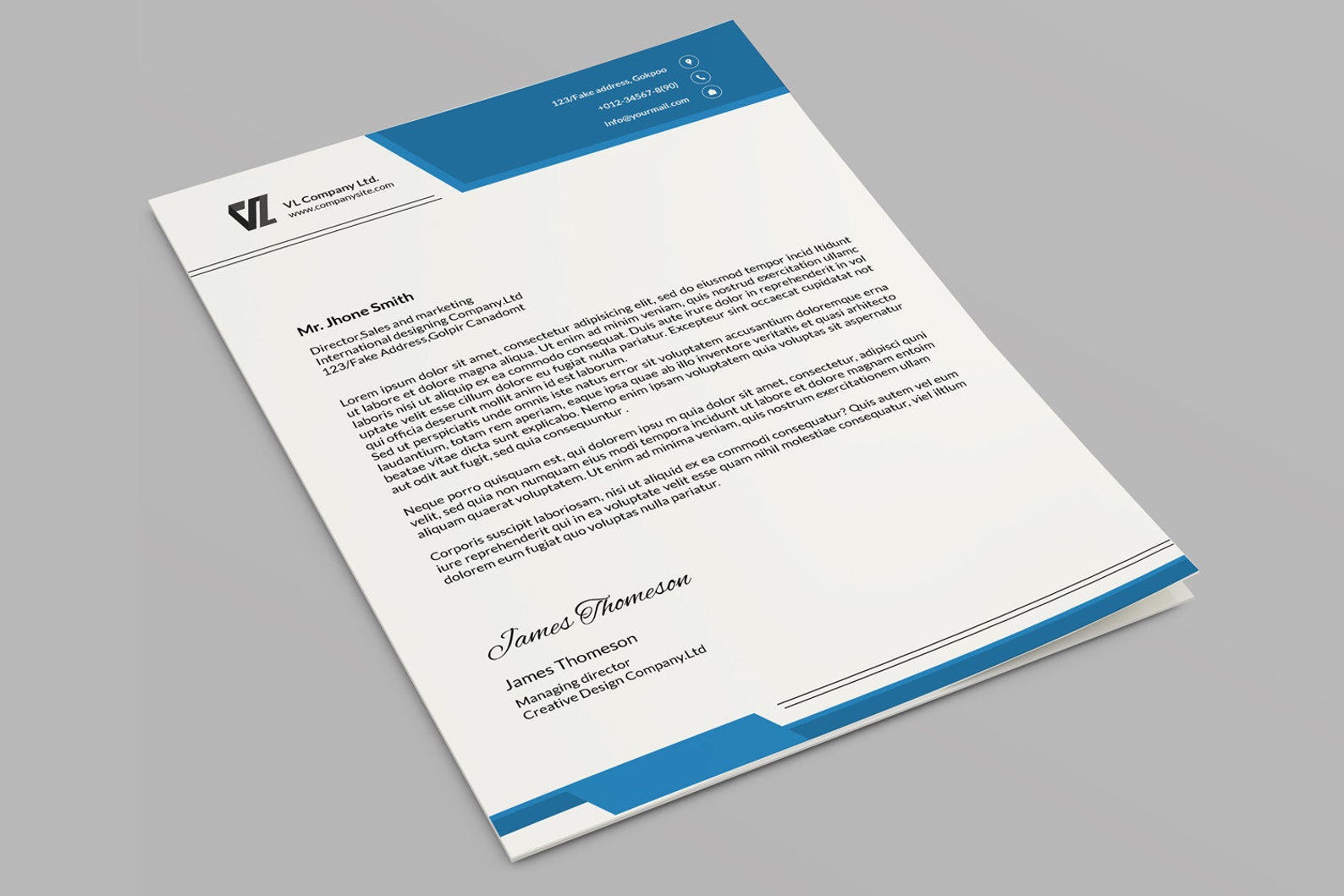 Letterhead Template | Corporate Letterhead, Multipurpose Letterhead ...