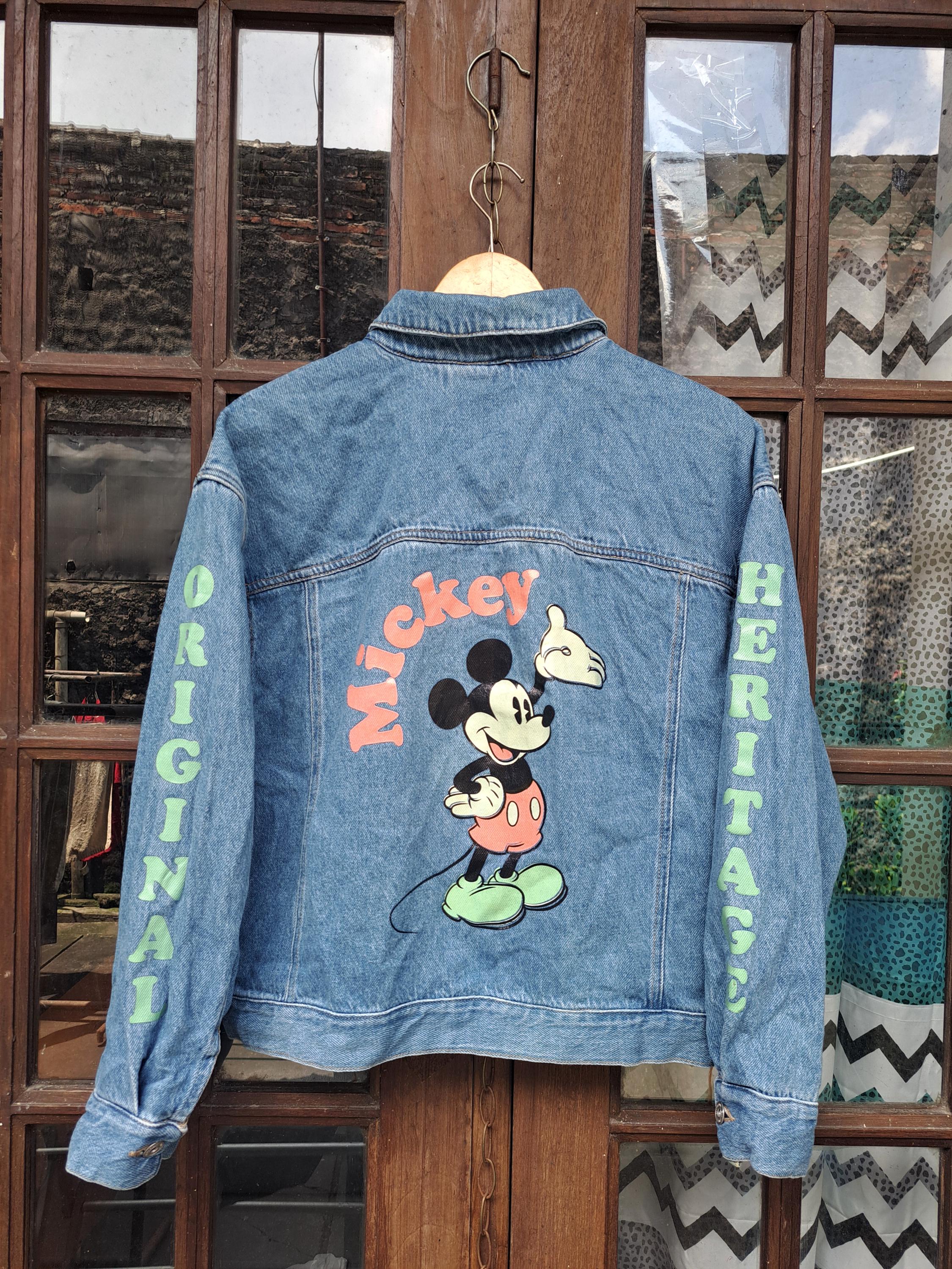 Vintage Mickey Mouse Denim Jacket - Etsy Vintage Mickey Mouse Denim Jacket - Etsy