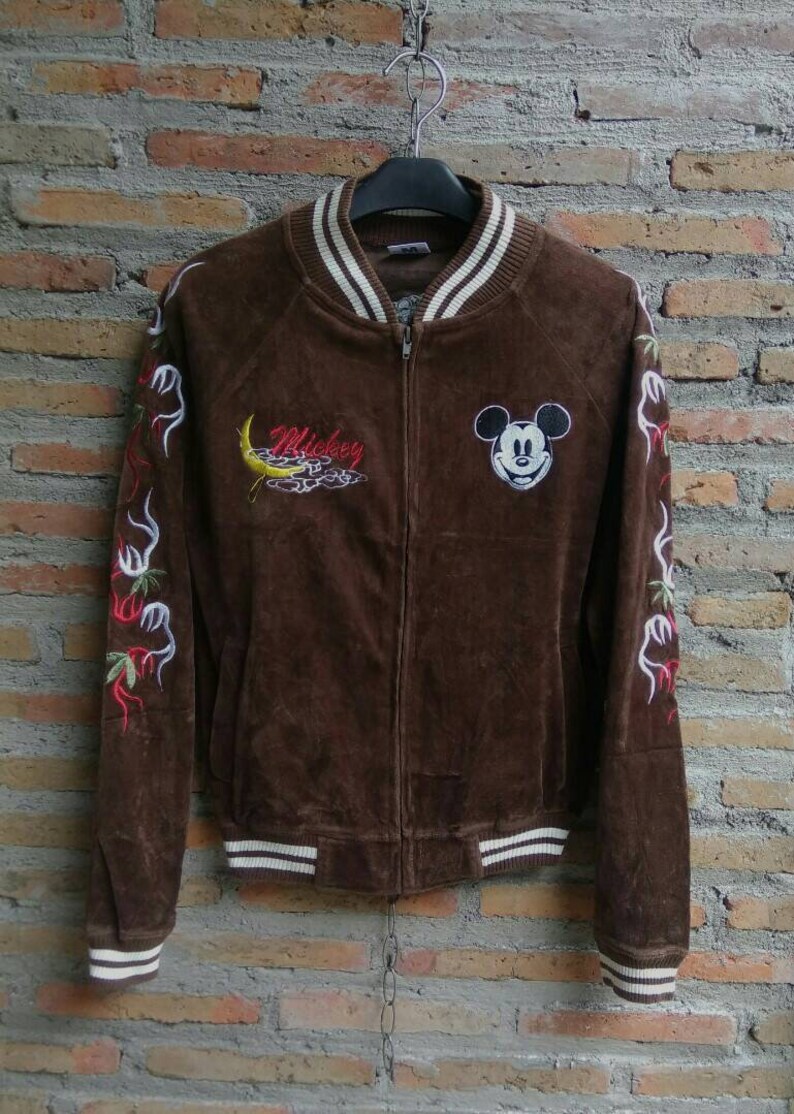 Womens Mickey Mouse Bomber Jacket by Disney Sukajan Dragon Embroidery ...