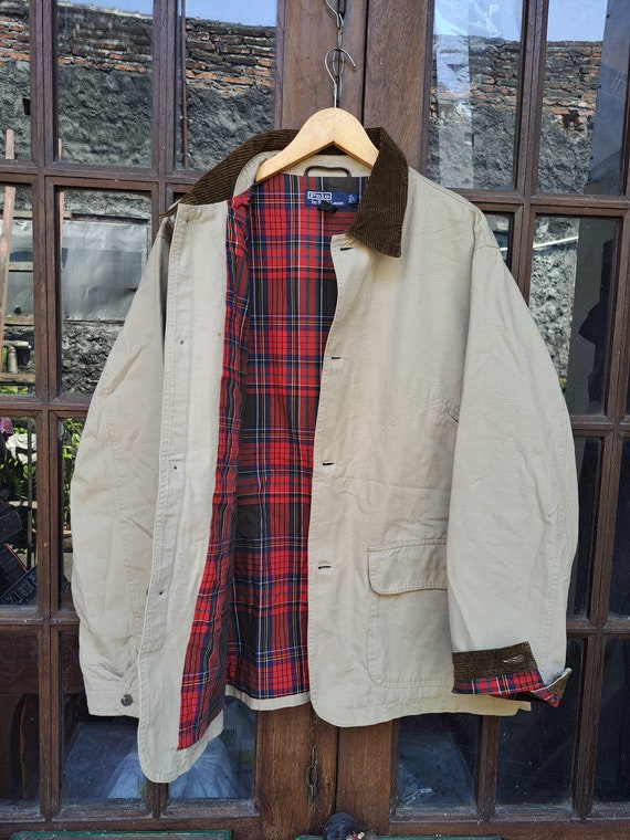 1990s Vintage Polo Ralph Lauren Hunting Coat Jacket M… - Gem