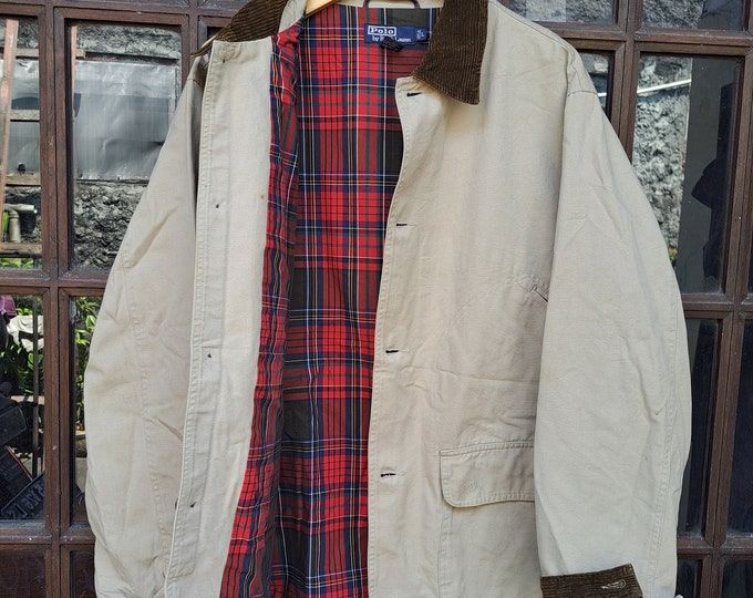 1990s Vintage Polo Ralph Lauren Hunting Coat Jacket Mens Large - Etsy