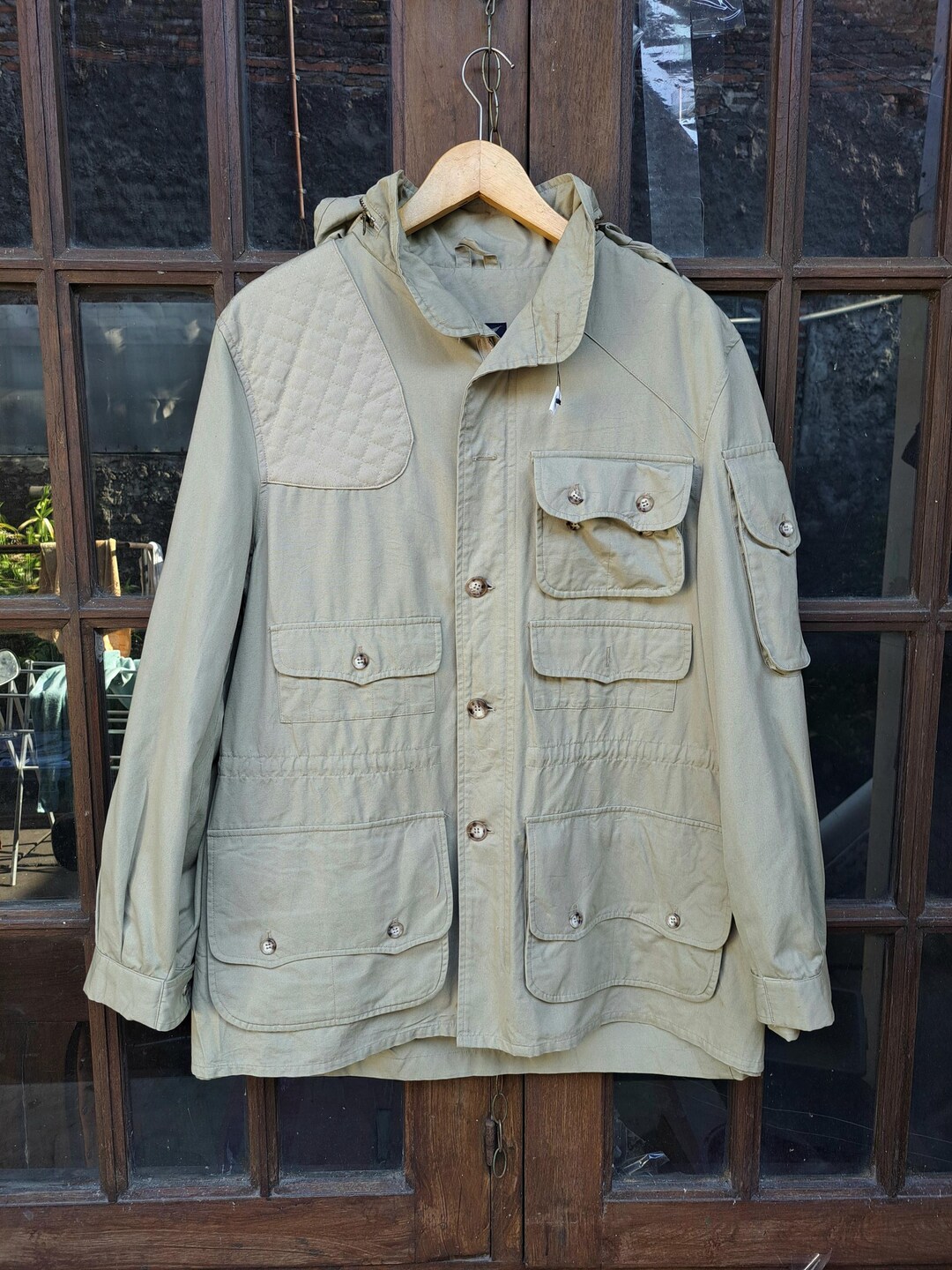 80s-90s WILLIS & GEIGER WHITEHUNTER Jacket Safari Cotton Bush Poplin ...