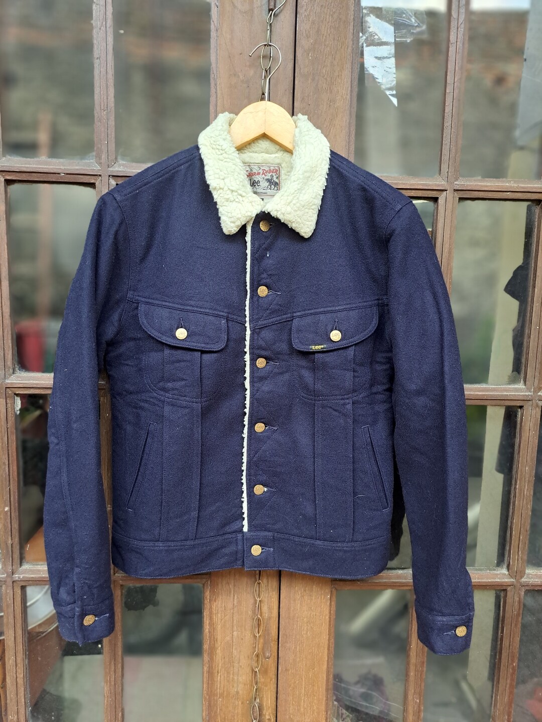 Lee Storm Rider X Ciaopanic Trucker Wool Jacket Boa Fleece Lined Mens ...