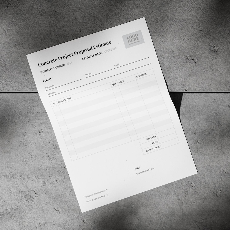 Concrete Paving Service Agreement Bundle | Contract, Maintenance ...