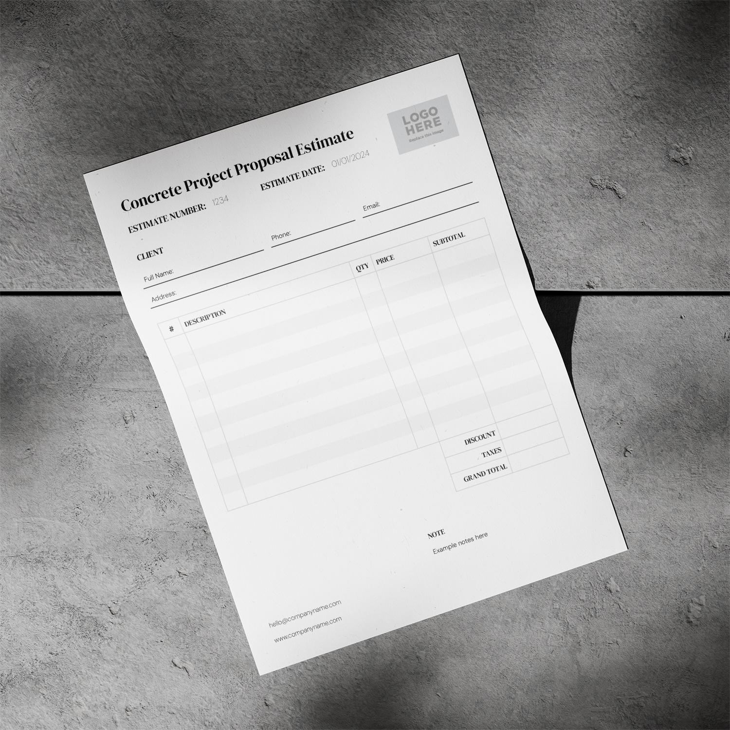 Concrete Paving Service Agreement Bundle | Contract, Maintenance ...