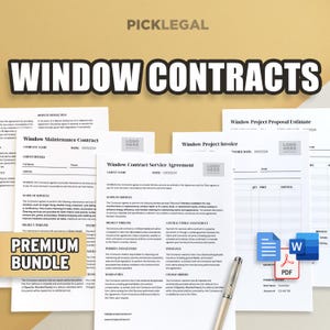 Window Installation Contract Service Agreement Bundle | Contract ...