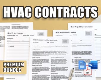 Concrete Paving Service Agreement Bundle | Contract, Maintenance, Invoice, Estimate ...