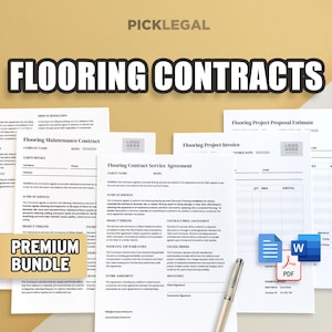 Flooring Installation Contract Service Agreement Bundle | Contract, Maintenance, Invoice ...