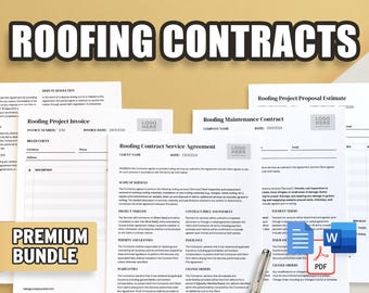 Handyman Contract Service Agreement Bundle | Contract, Maintenance, Invoice, Estimate ...