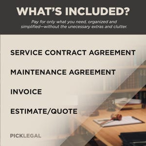HVAC Contract Service Agreement Bundle | Contract, Maintenance, Invoice, Estimate | Professional ...