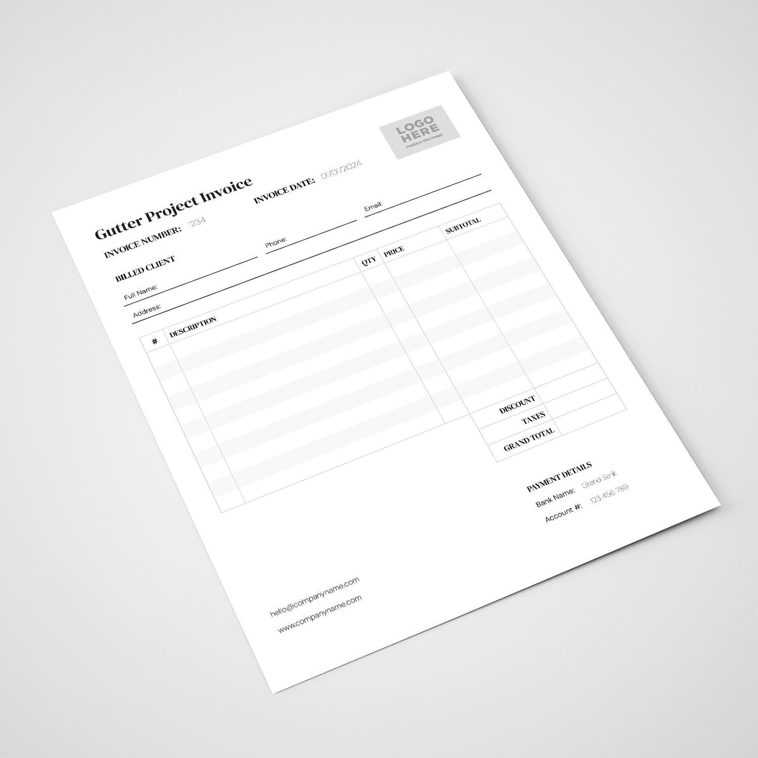 Gutter Installation Contract Service Agreement Bundle | Contract, Maintenance, Invoice, Estimate ...