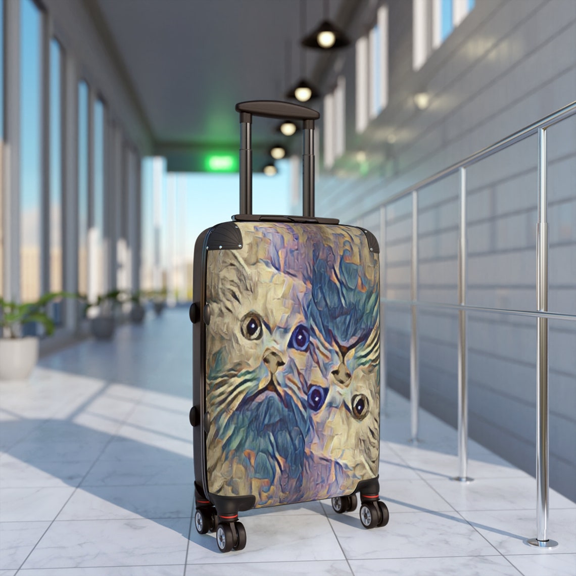 Cabin Suitcase, Cat Lover Suitcase, Cat Design, Suitcase, Carry on ...