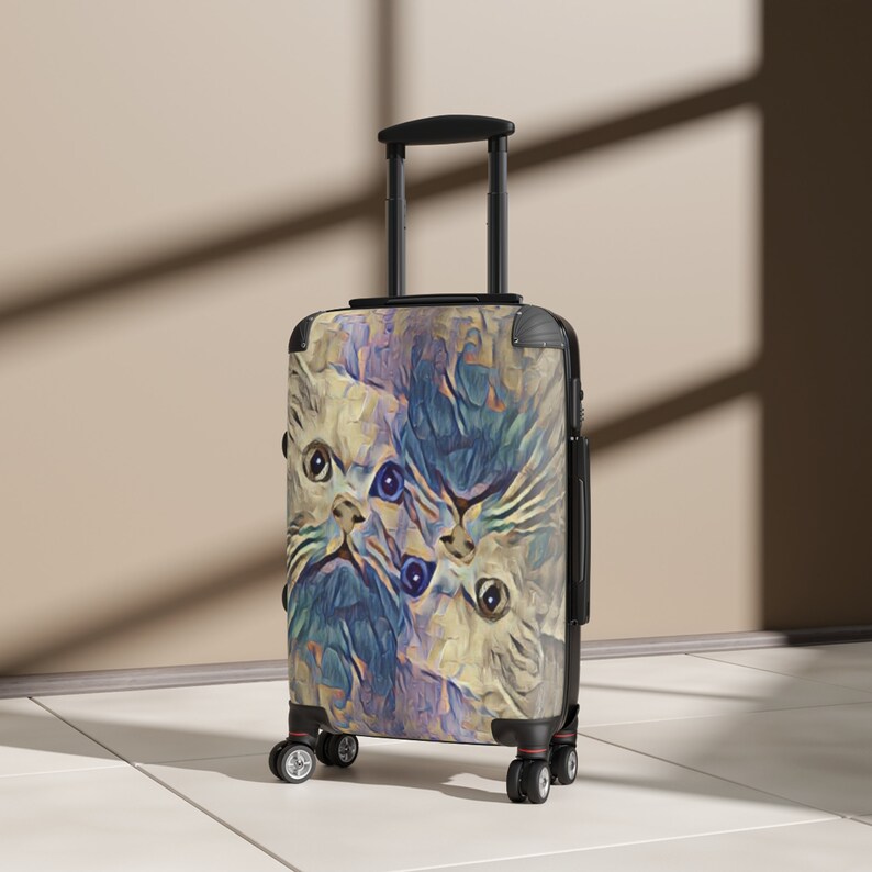 Cabin Suitcase, Cat Lover Suitcase, Cat Design, Suitcase, Carry on ...