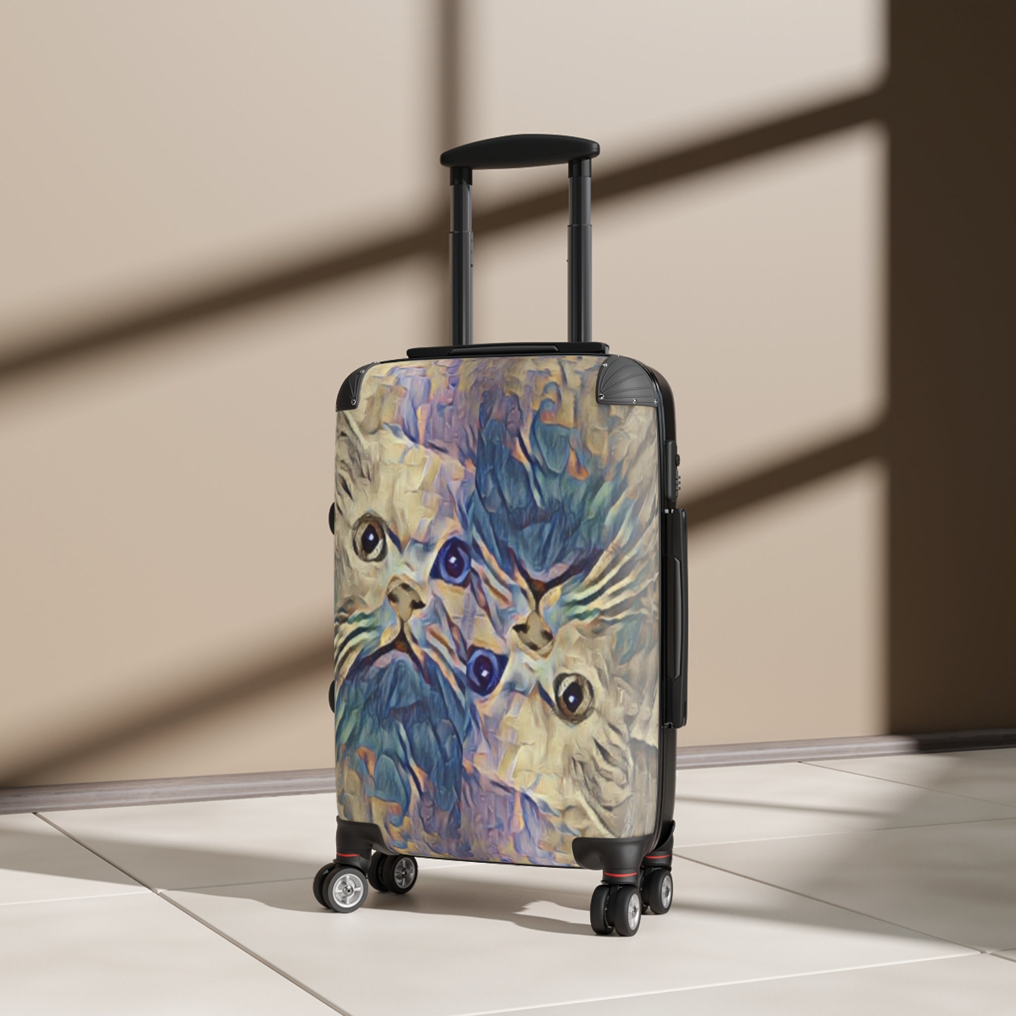 Cabin Suitcase, Cat Lover Suitcase, Cat Design, Suitcase, Carry on ...