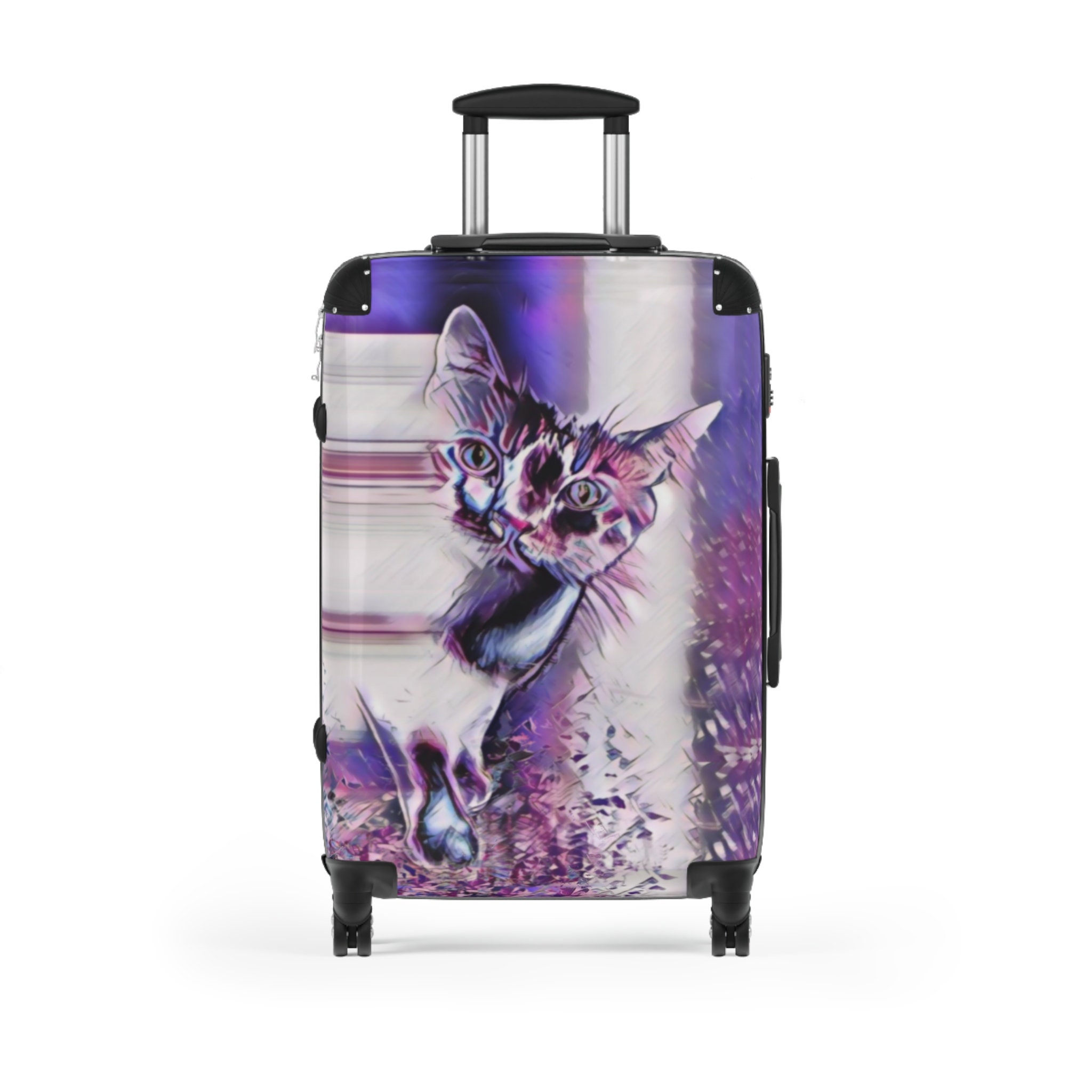 Trolley Cabin Suitcase, Cat Lover Suitcase, Cat Design, Suitcase, Carry ...