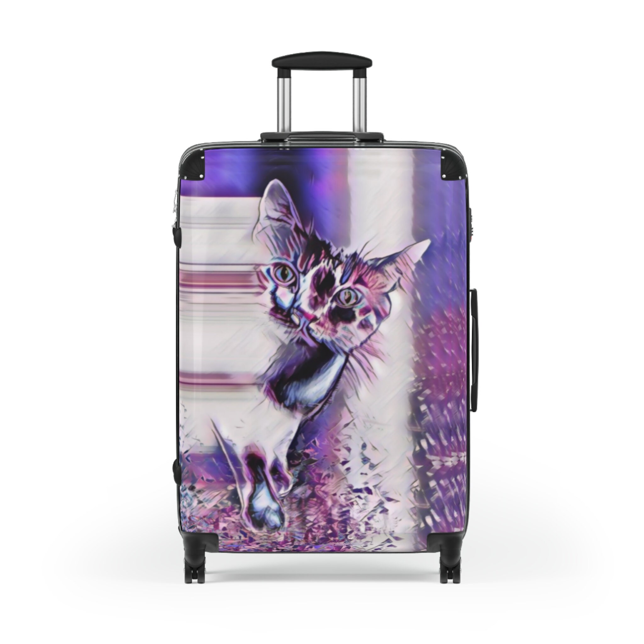 Trolley Cabin Suitcase, Cat Lover Suitcase, Cat Design, Suitcase, Carry ...