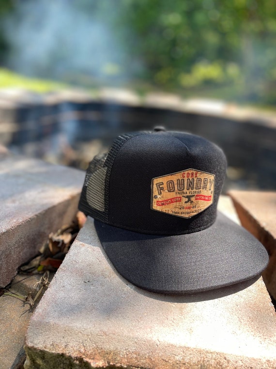 Cork Patch Hat, for Bands, merch, swag, Cork hats, cork, leather patch ...