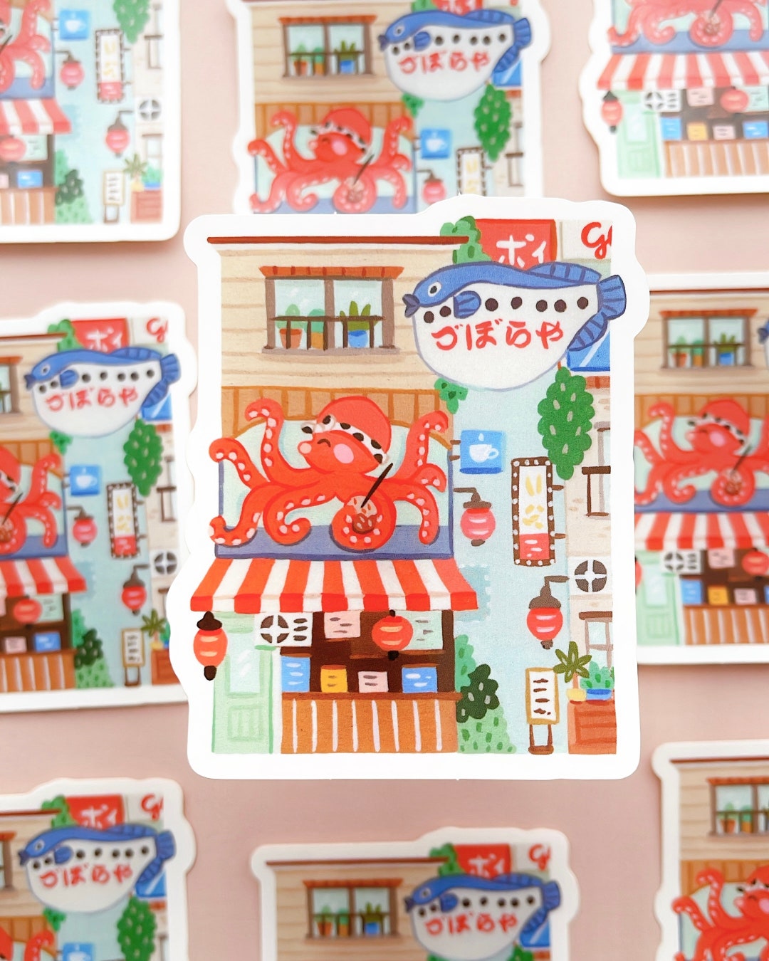 Takoyaki Shop Glossy Die-cut Vinyl Sticker | Hoglet & Co. - Etsy