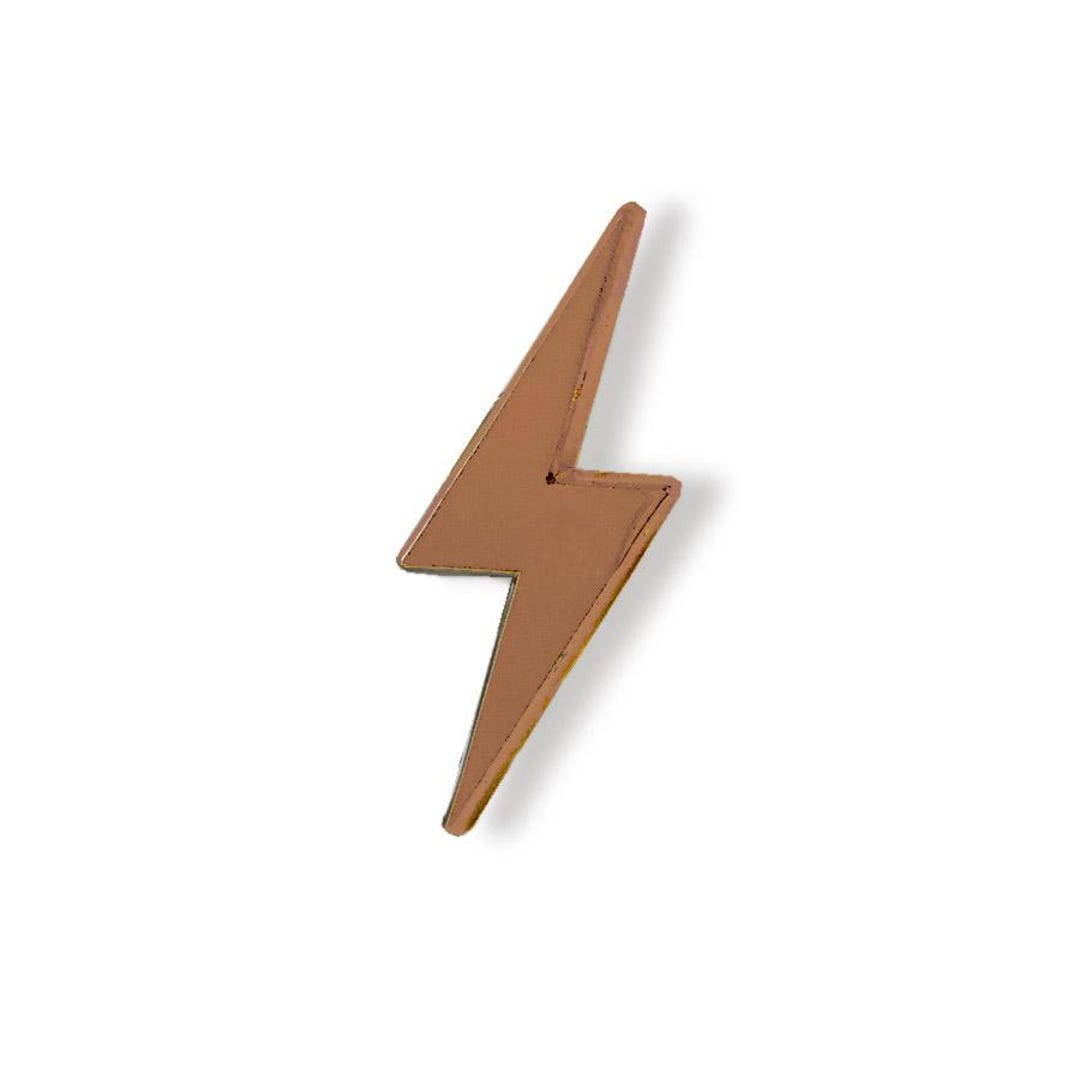 Rose Gold Bolt Pin Silhouette Tattoo Flash Hat Pin Lapel - Etsy
