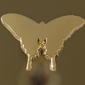 Butterfly Pin Gold Moth Small Bug Silhouette Insect Retro Midcentury ...