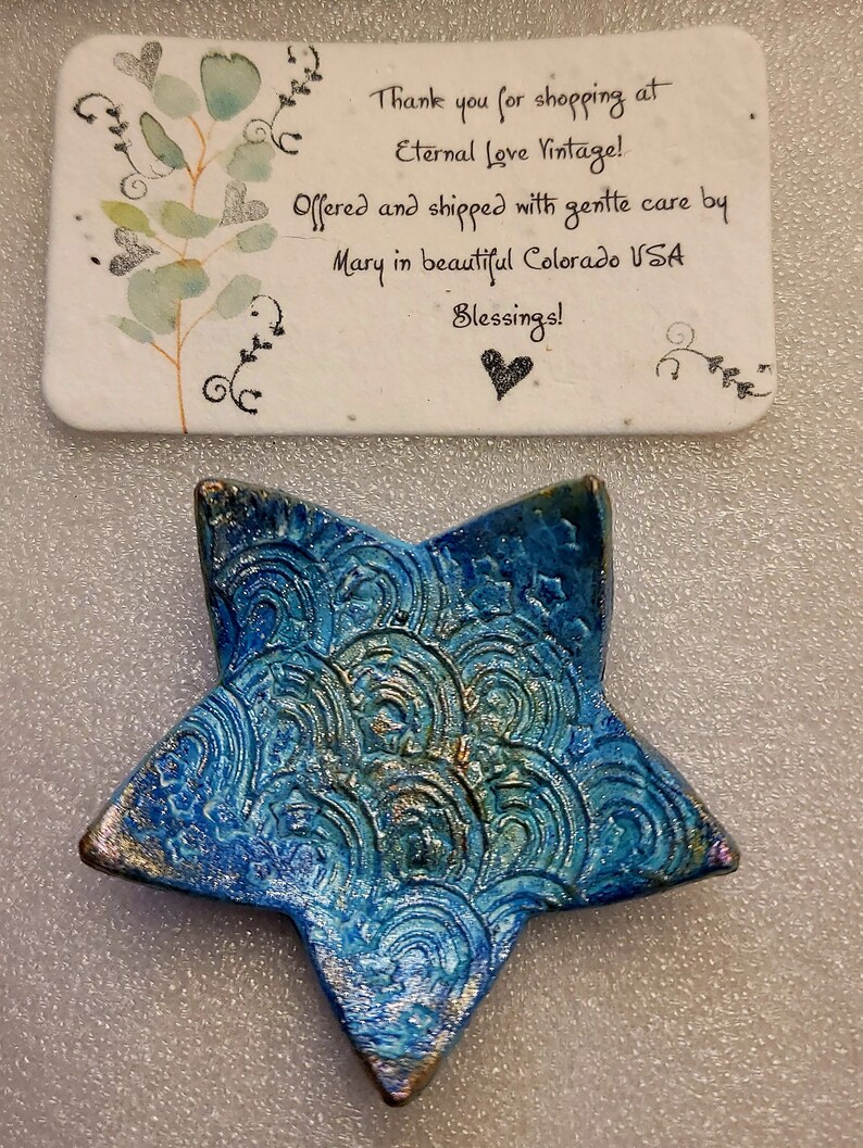 Natural Ceramic Clay Mini Star Bowl Sparkles and Shimmery Glitter ...