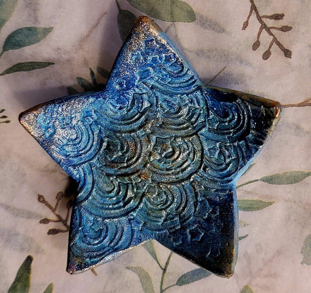 Natural Ceramic Clay Mini Star Bowl Sparkles and Shimmery Glitter ...