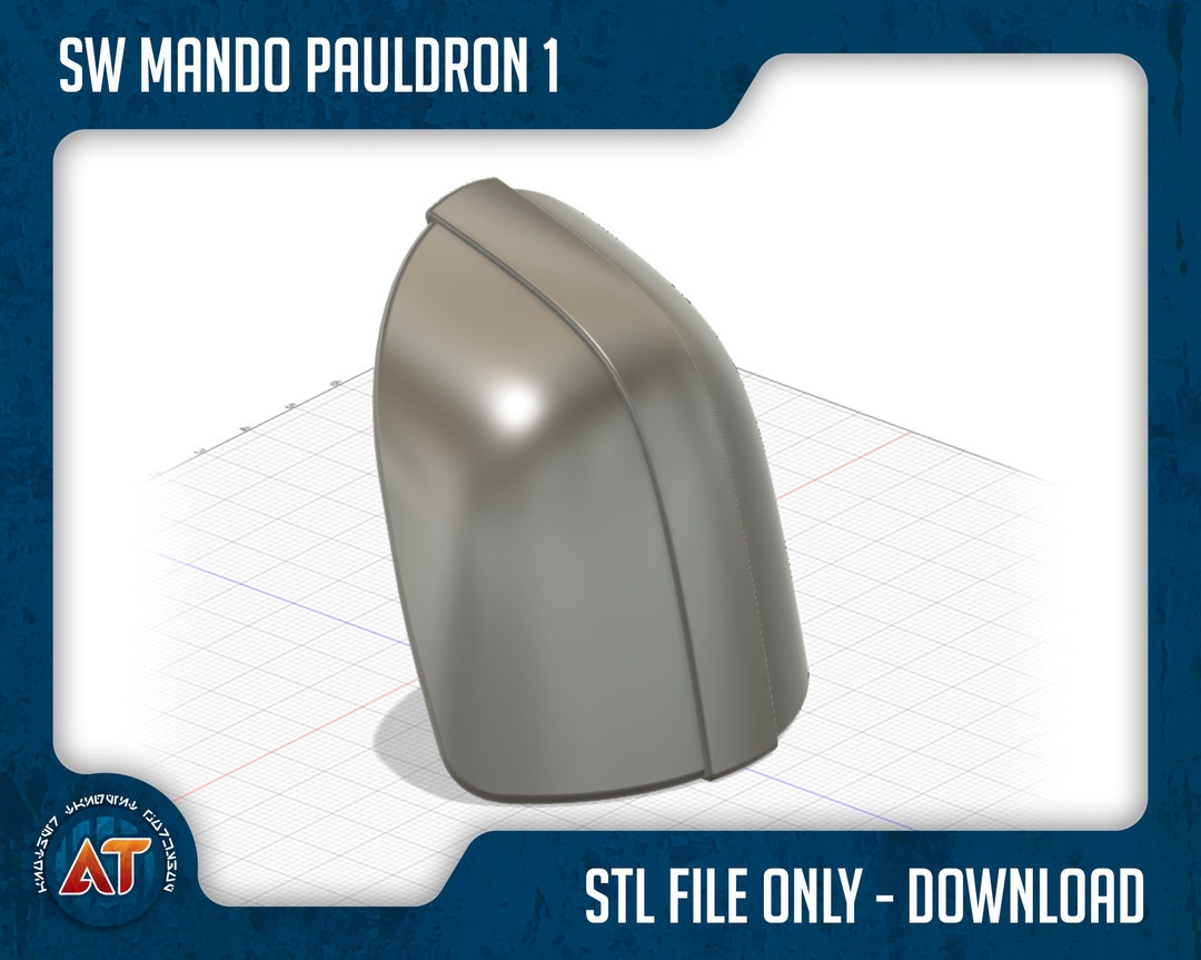 Star Wars Inspired Mando Shoulder Pauldron 1 3D Printable STL File - Etsy