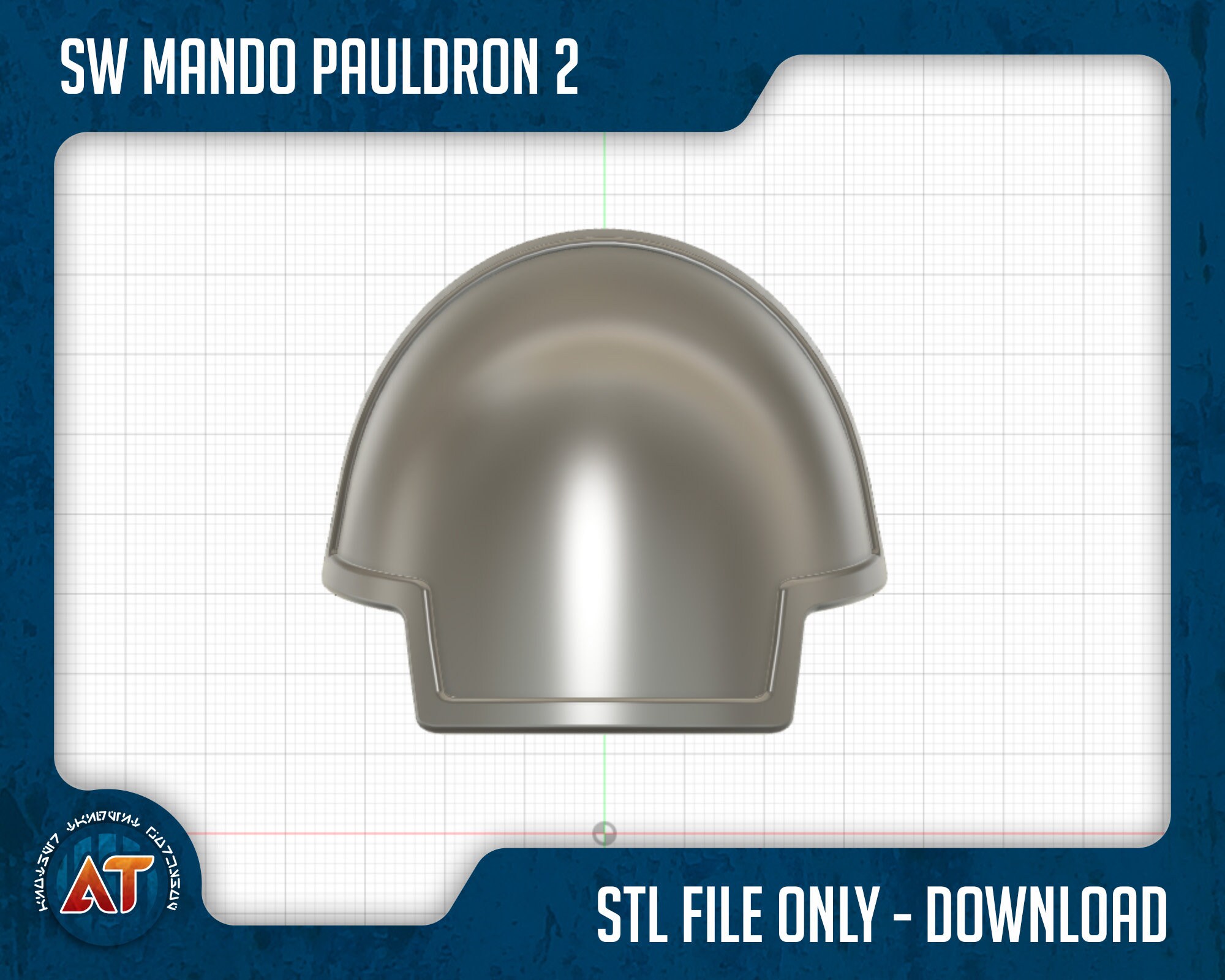 Star Wars Inspired Mando Shoulder Pauldron 2 3D Printable STL - Etsy