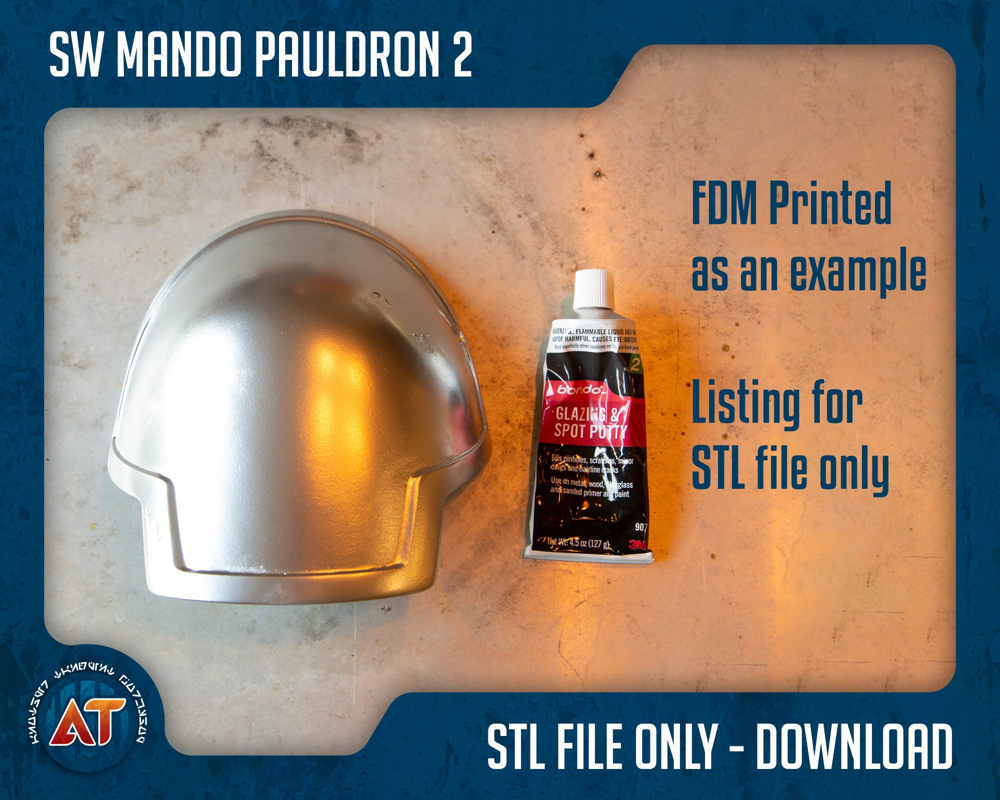 Star Wars Inspired Mando Shoulder Pauldron 2 3D Printable STL - Etsy