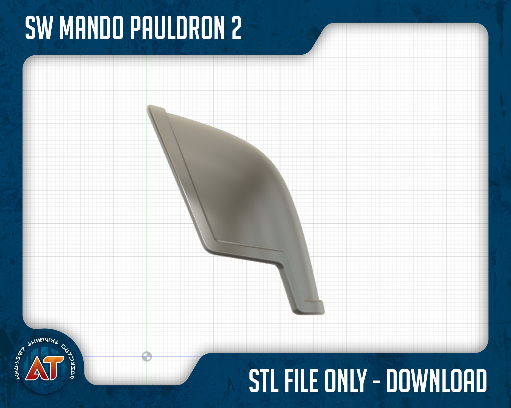 Star Wars Inspired Mando Shoulder Pauldron 2 3D Printable STL - Etsy