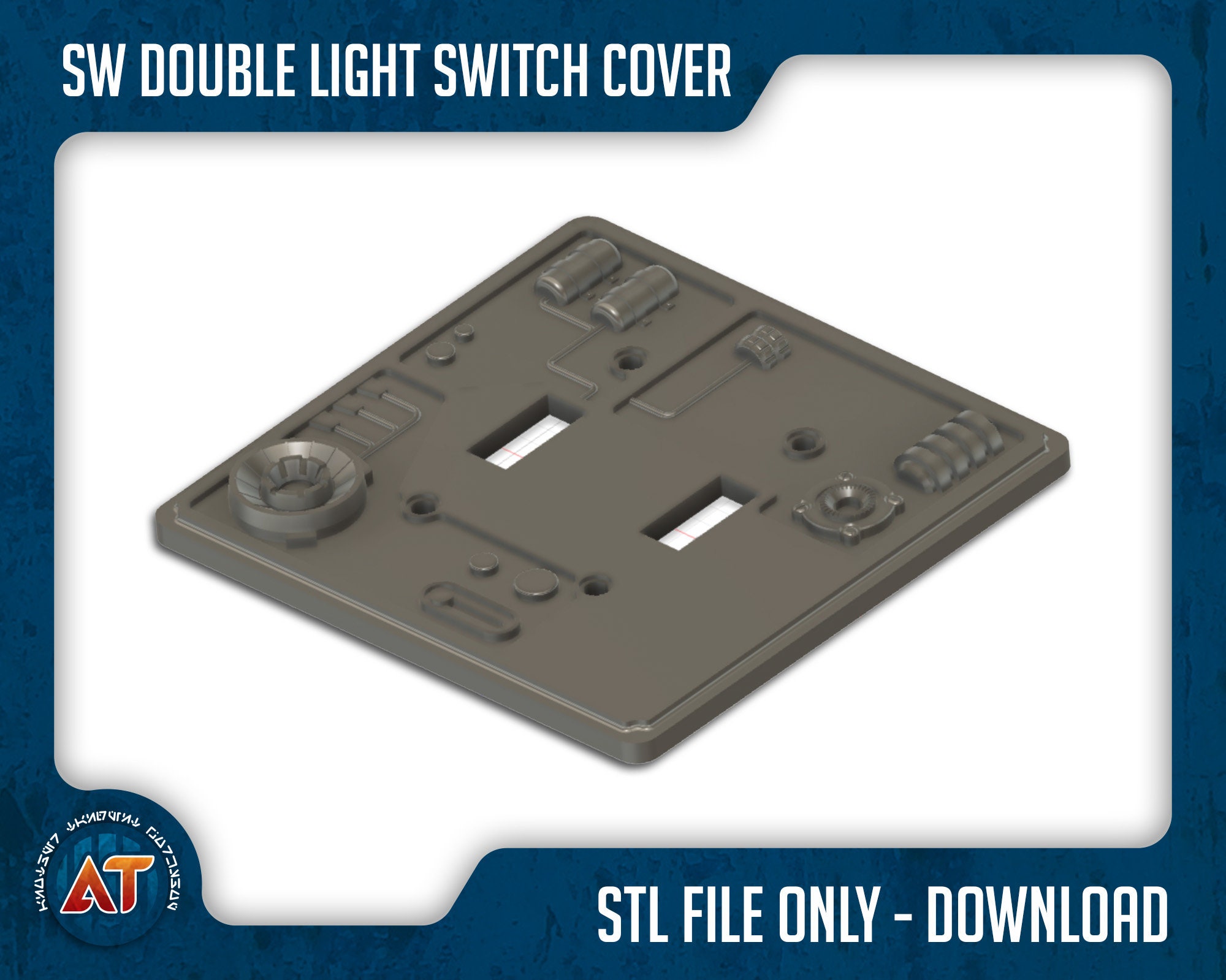 Star Wars Inspired Double Light Switch Cover 3D Printable STL File - Etsy