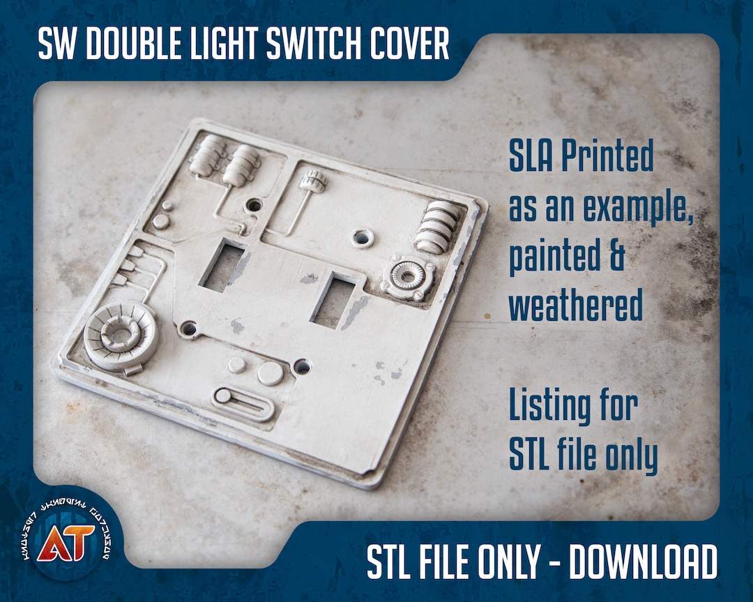Star Wars Inspired Double Light Switch Cover 3D Printable STL File - Etsy