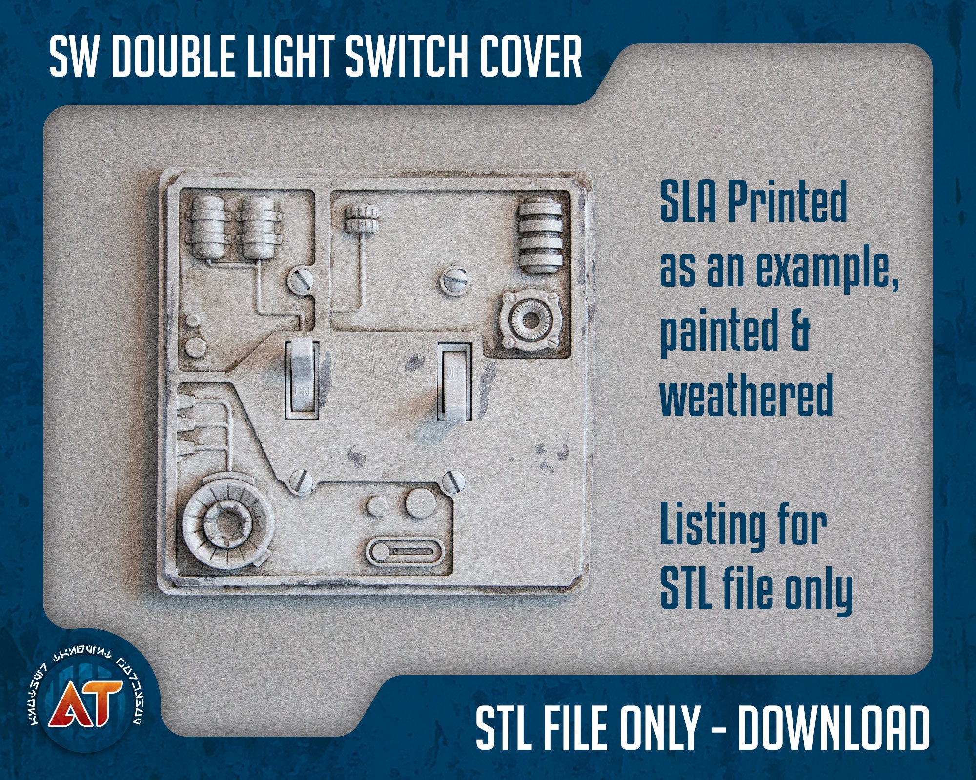 Star Wars Inspired Double Light Switch Cover 3D Printable STL File - Etsy