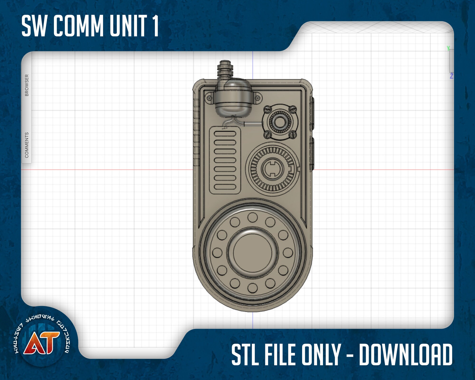 Star Wars Inspired Comm Unit - 3D Printable STL File - Etsy